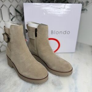 Blondo | Shoes | Blondo Dakota Waterproof Lug Sole Bootie Sand Suede ...